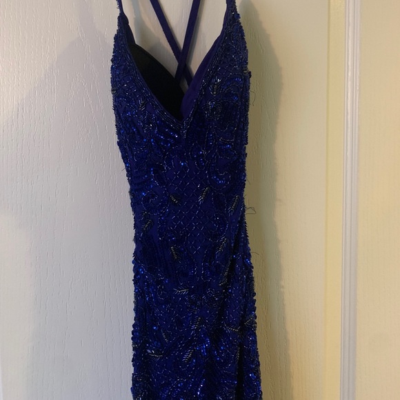 Dresses | Blue Sequence Prom Dress | Poshmark